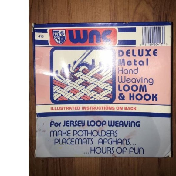 wnc | Art | Vintage Deluxe Metal Hand Weaving Loom Hook Square Red Wnc ...